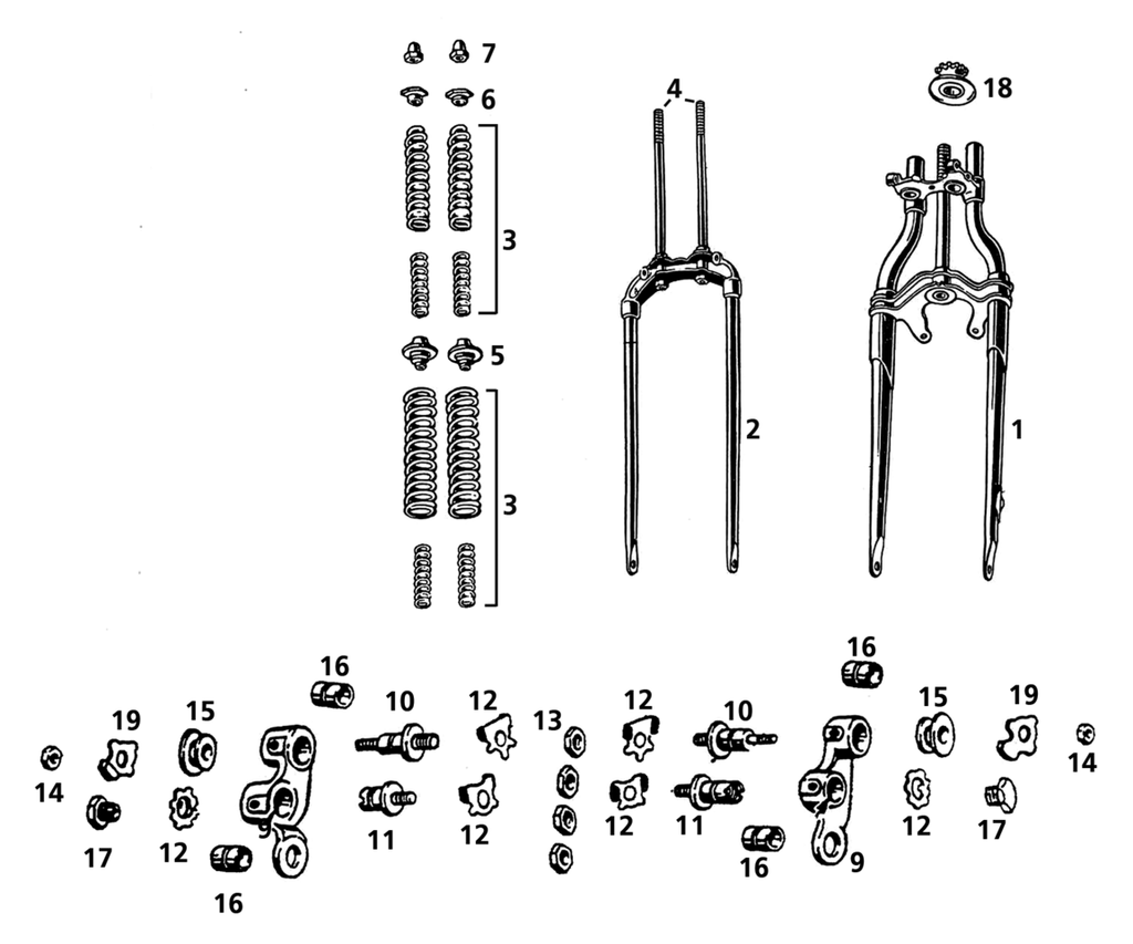 OLD STYLE SPRINGER FRONT FORKS – Franklin Motors